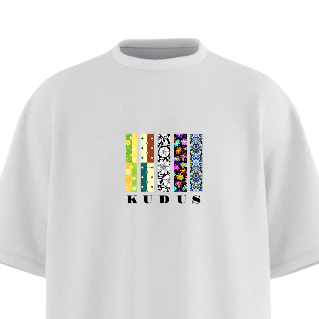 Pattern White Oversized T-shirt – Kudus wear